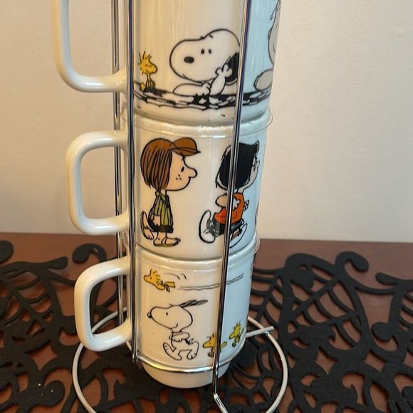 Peanuts | Dining | Peanuts Sunday Afternoonstacking Mugs Snoopy Set ...